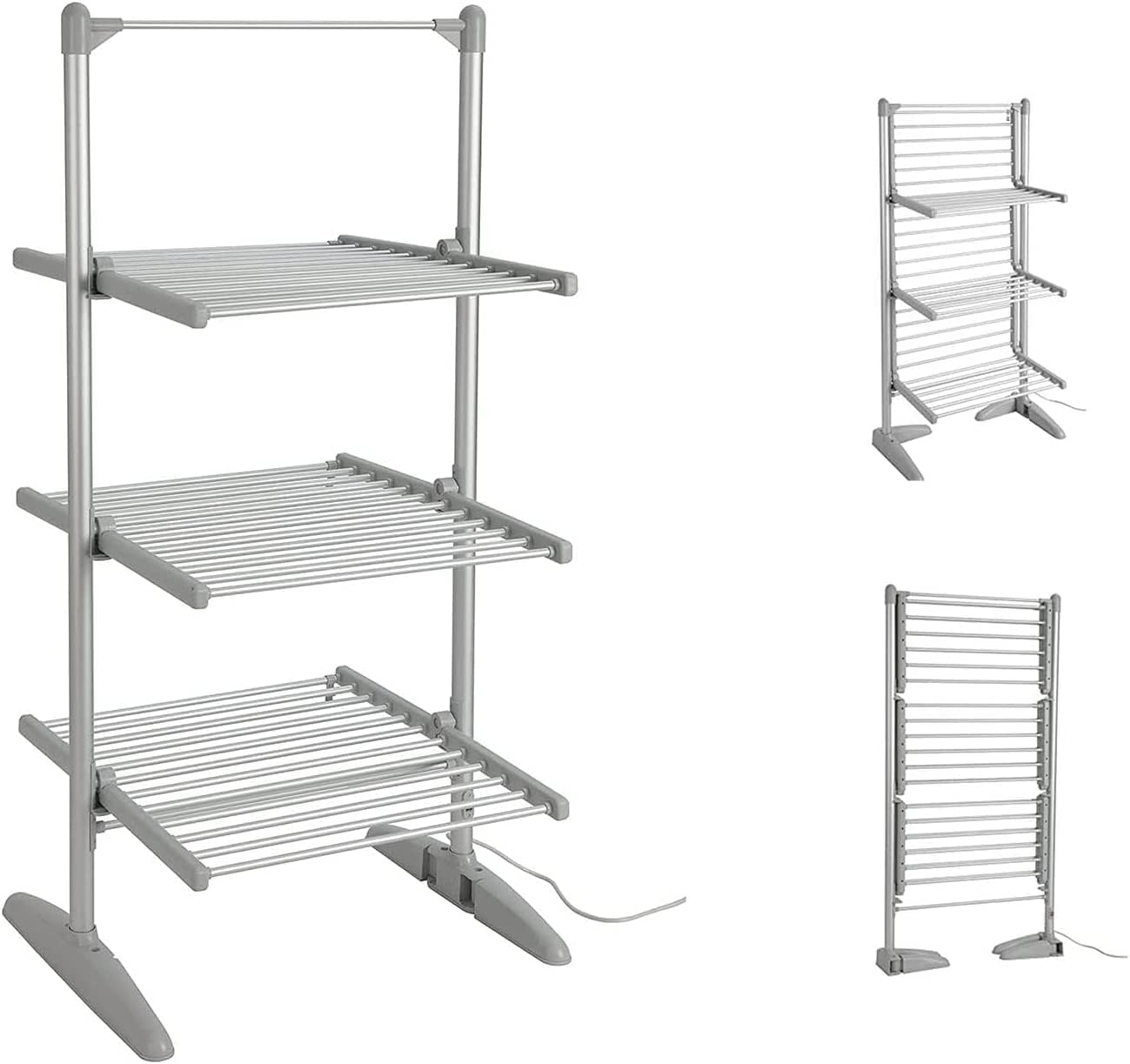 Electric Dryer Clothes Airer 300w, 3 Tier Foldable Heated Clothes Airer ...