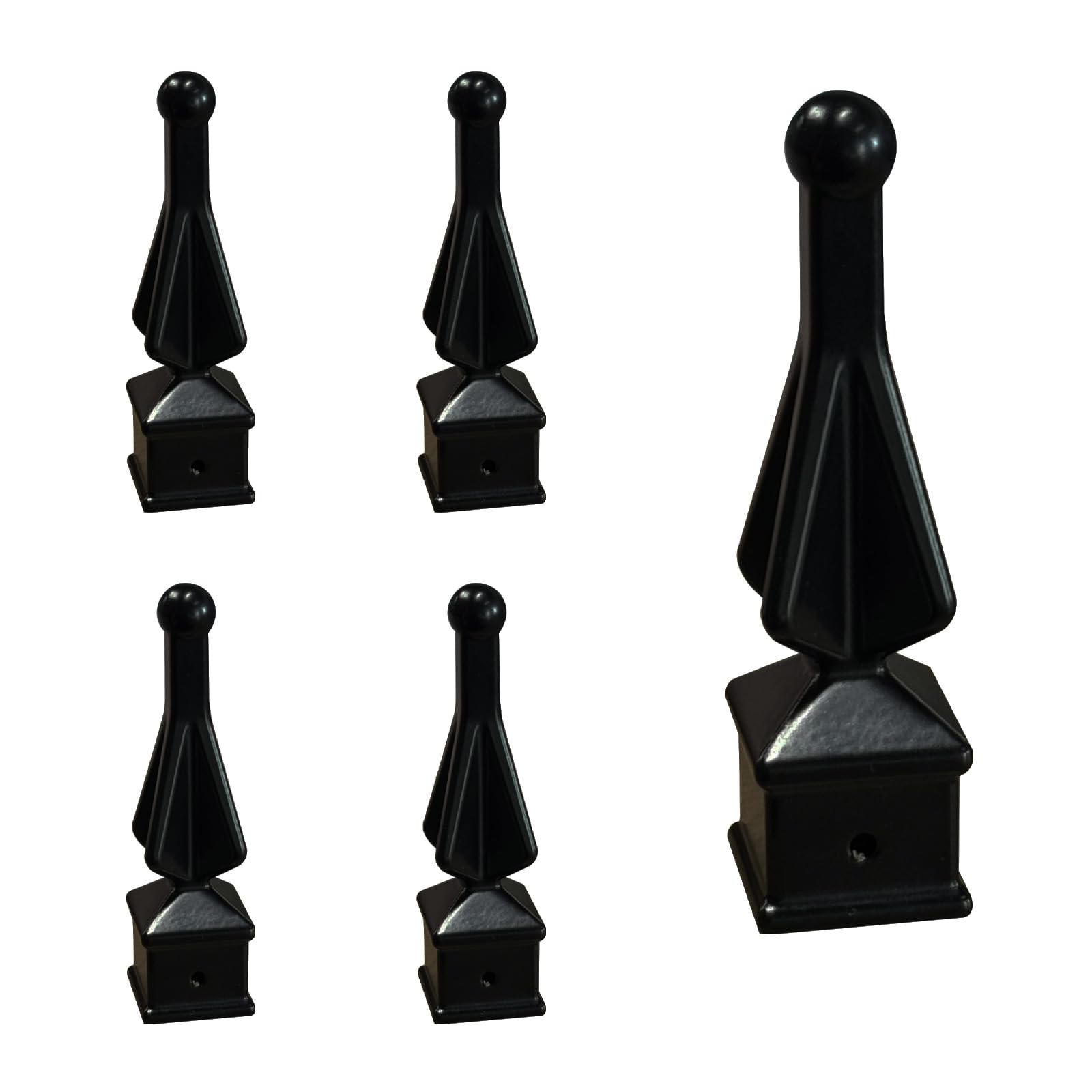 Amazon.com: Fence Finials Spire Design Outdoor Four-Sided Aluminum ...