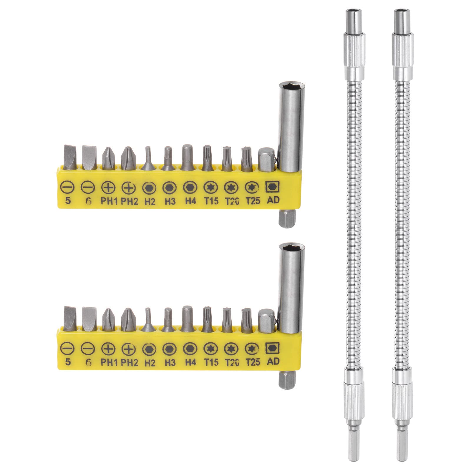 sourcing map Flexible Drill Bit Extension Kits, 2 Set(26pcs ...