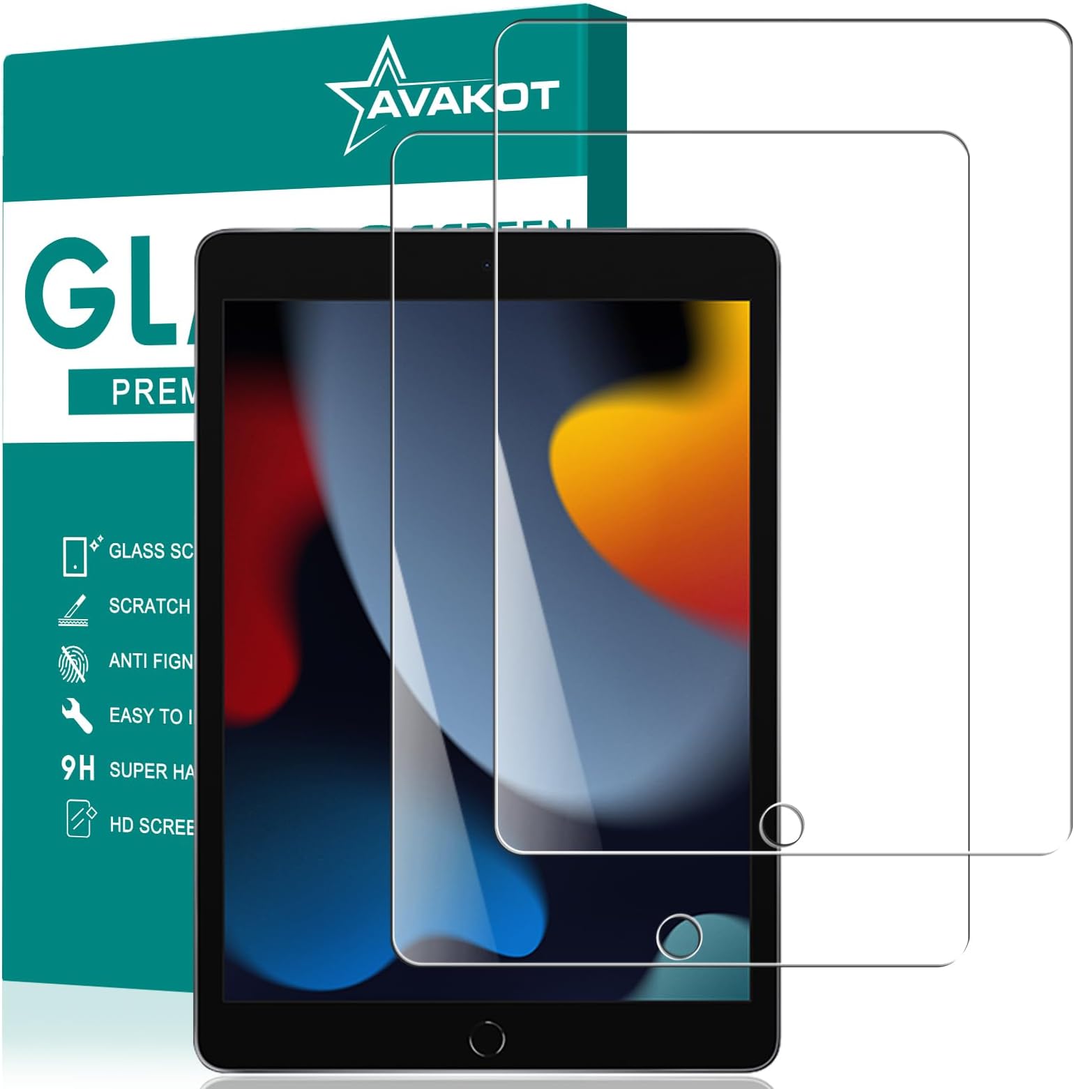 Amazon.com: OMOTON [2 Pack] Screen Protector Compatible with iPad 9th ...