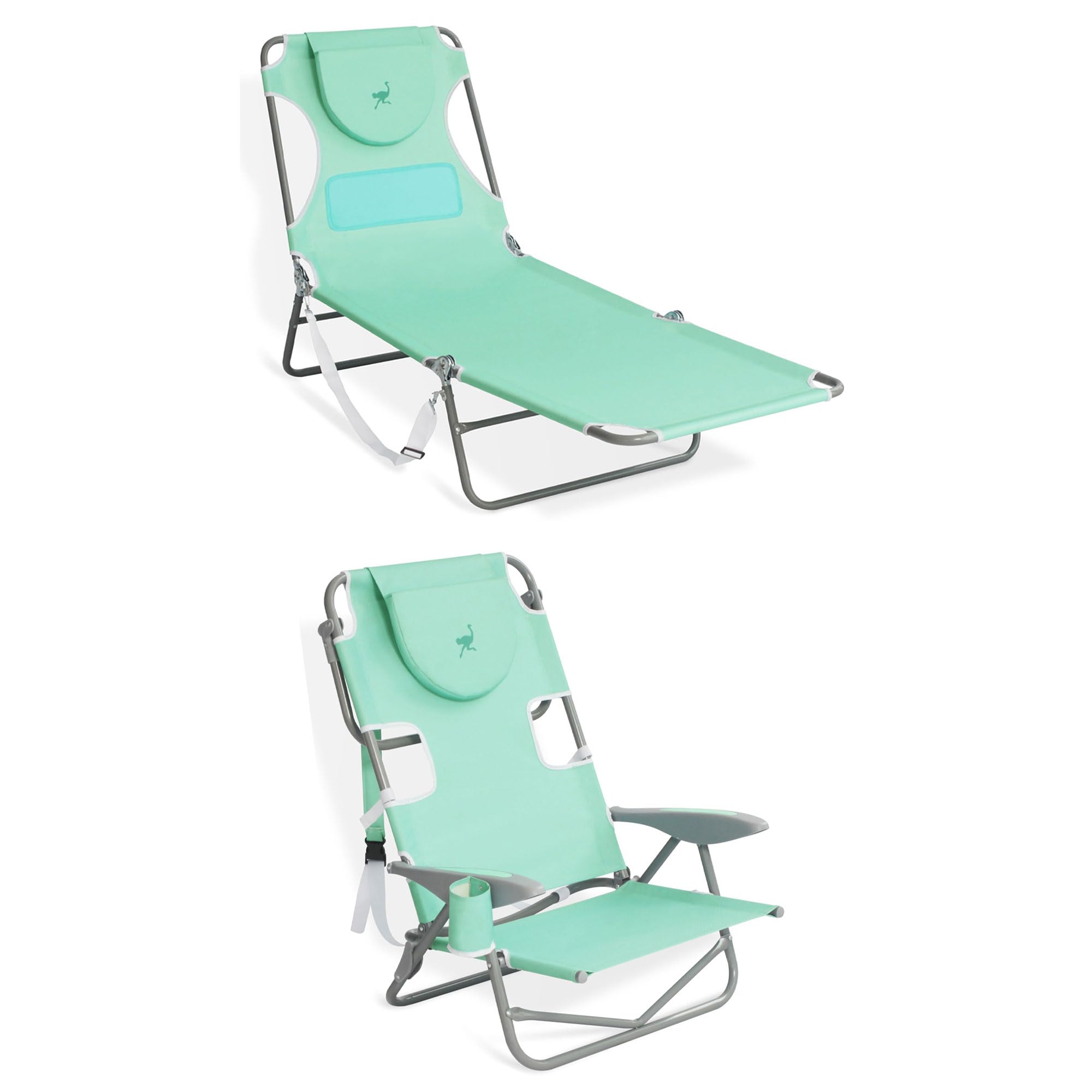 Snapklik.com : Ostrich Chaise Lounge Folding Sunbathing Poolside Beach ...
