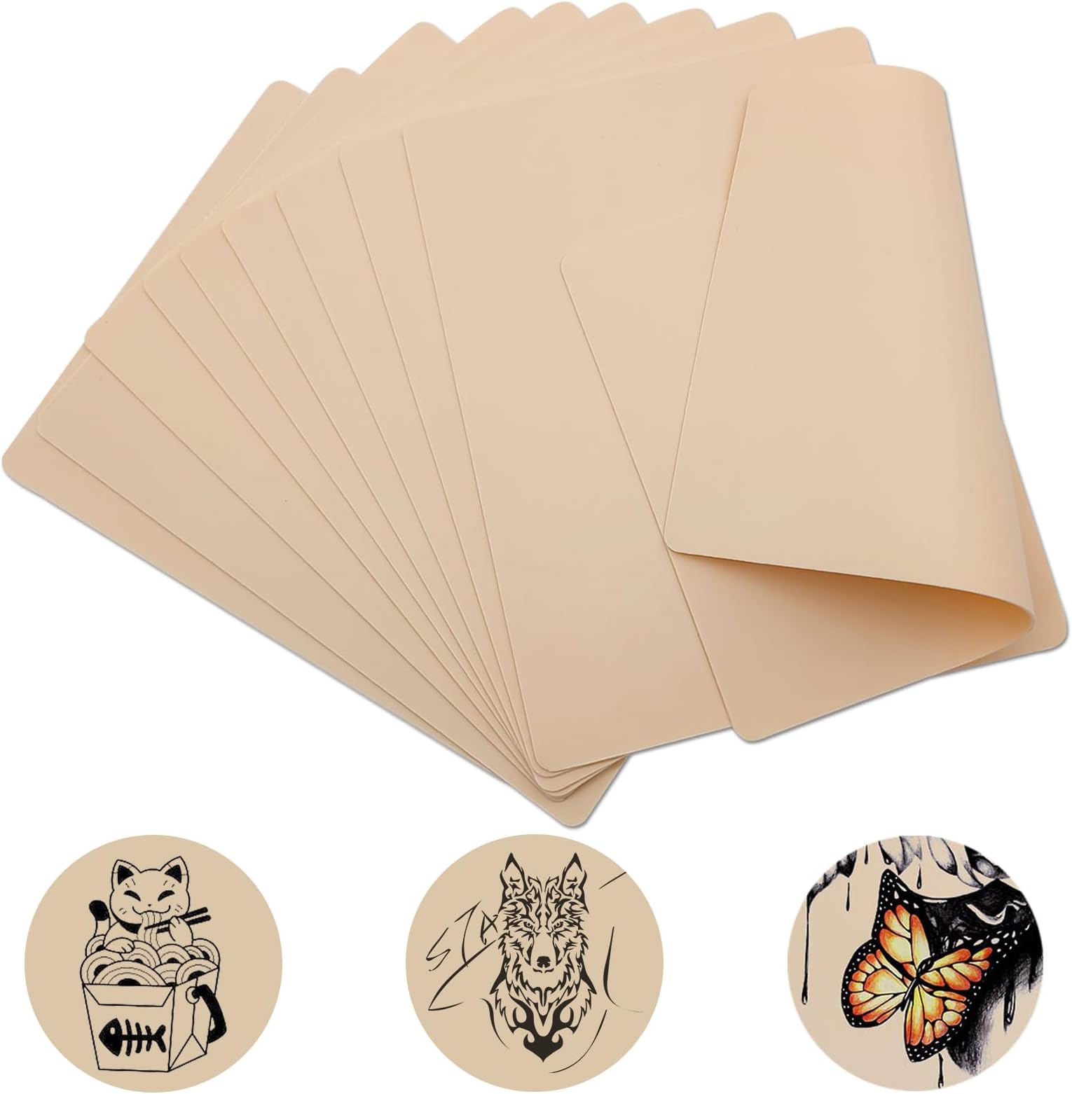 Amazon.com: Sukh 10PCS Blank Tattoo Practice Skin - Skin Tattoo ...