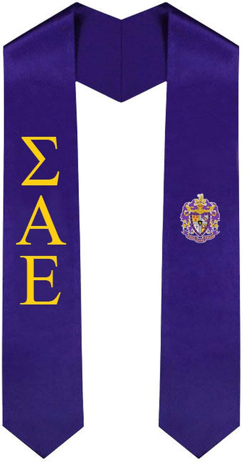 Amazon.com: Sigma Alpha Epsilon SAE Greek Lettered Graduation Sash ...
