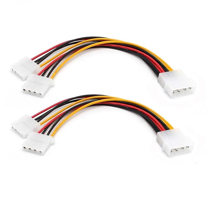 Buy LipiWorld® 4 Pin Molex Male to 2 Ports Molex IDE Female Power ...