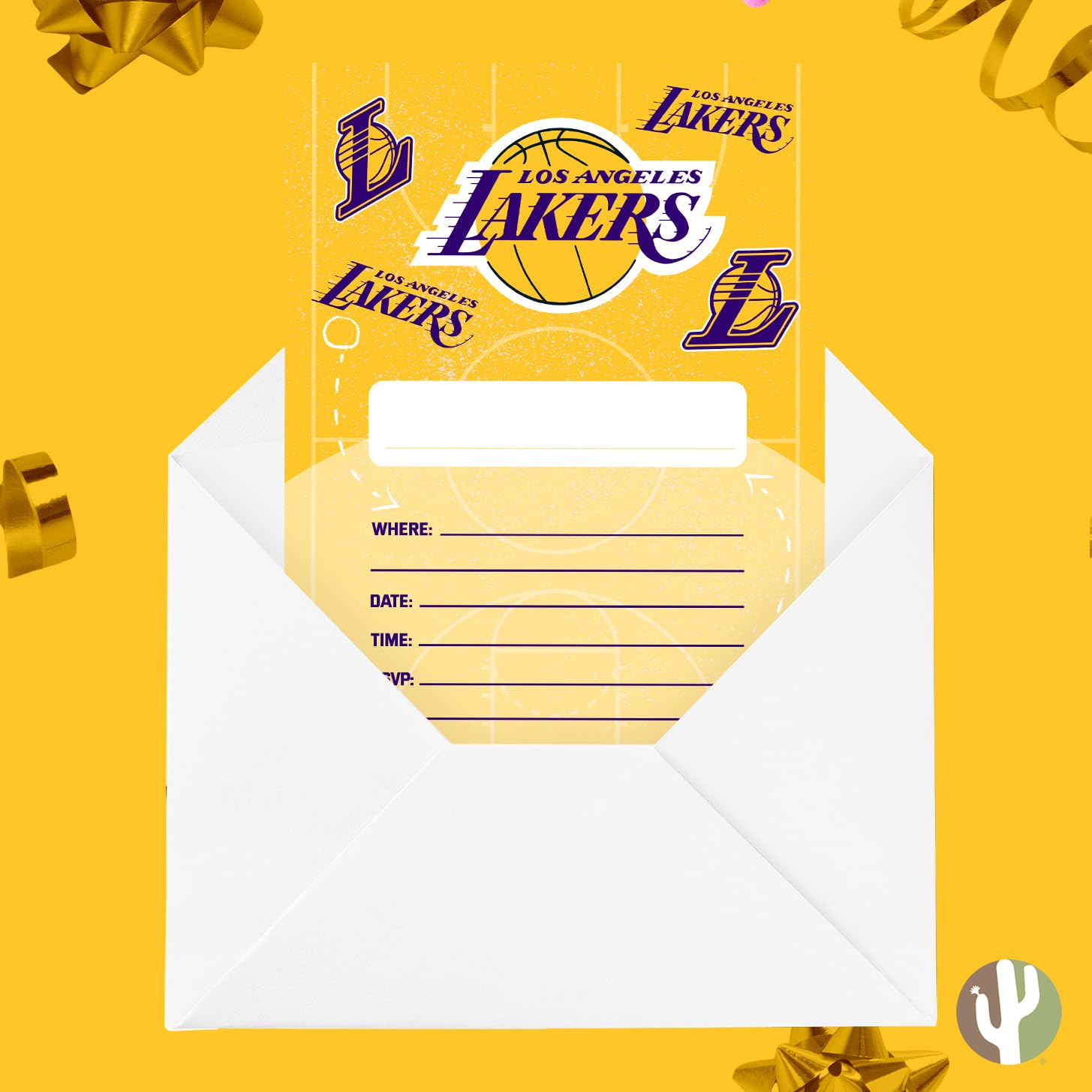 Invitaciones De Cumpleaños De Los Lakers