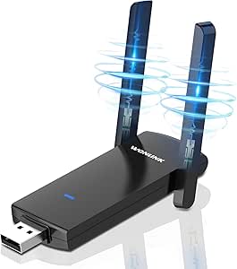 Amazon.com: WONLILNK Adaptador WiFi USB para PC, doble banda 5G 2.4G WiFi Dongle 802.11AC ...