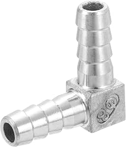 Amazon.com: uxcell 8mm Hose Barb 90 Degree Pipe Fitting, 304 Stainless ...
