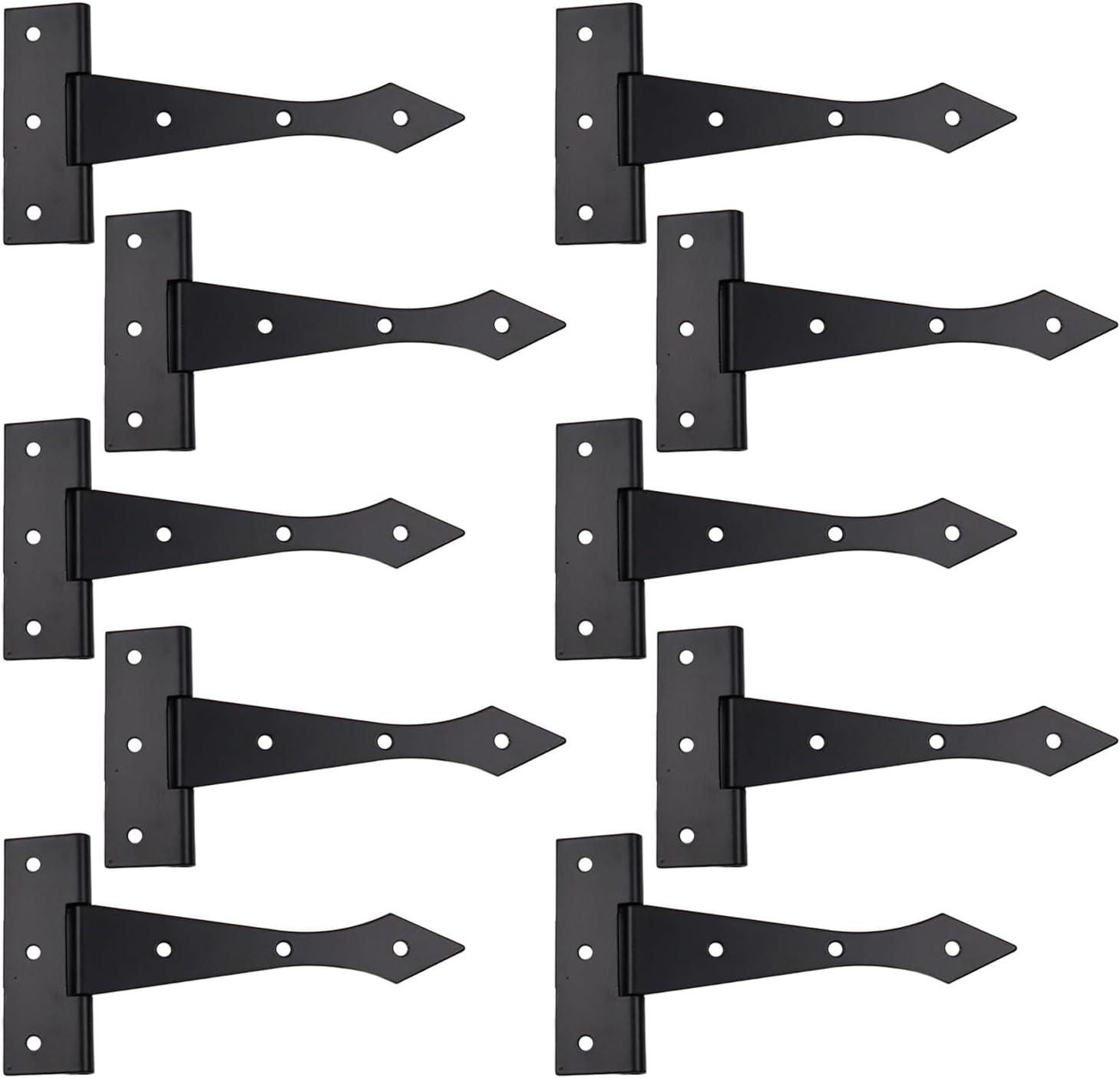 Risbay T-Strap Light Duty Shed Hinge Gate Strap Hinge, 10Pcs Door Barn ...