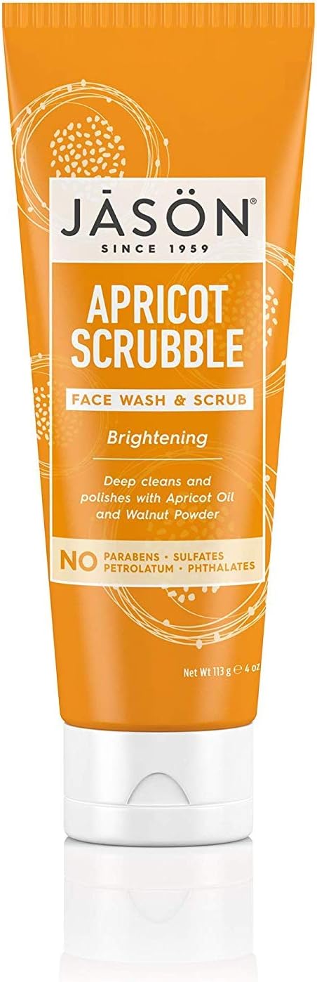 Amazon.com: Jason Face Wash & Scrub, Brightening Apricot Scrubble, 4 Oz ...