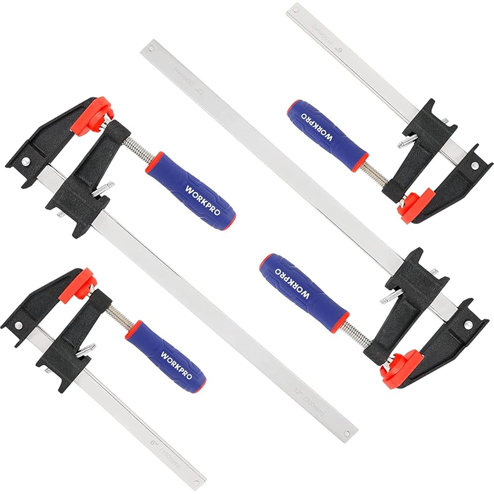 $8/mo - Finance WORKPRO 6-Inch & 12-Inch Steel Bar Clamps Set, 4-pack ...