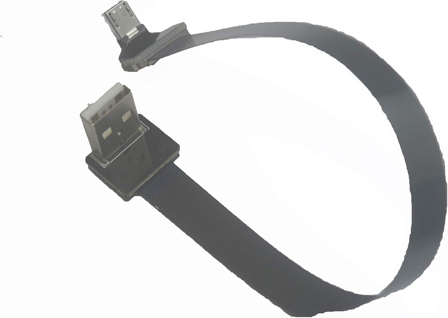 Amazon.com: Short Flat Slim Thin Ribbon FPC Micro USB Male 90 Degree ...