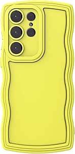 Amazon.com: AICase Cute Solid Color Curly Wave Frame Soft Compatible with Samsung Galaxy Phone ...