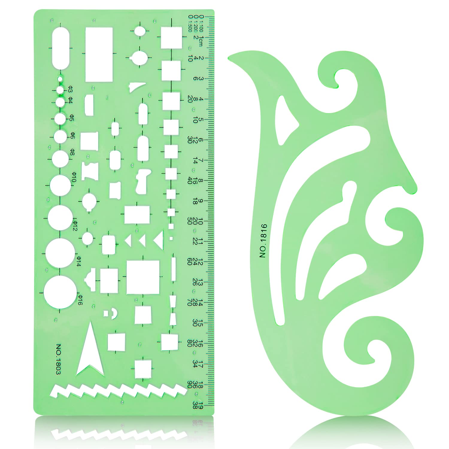 Snapklik.com : Angrox Geometric Ruler Measuring Template Scale Drawing ...