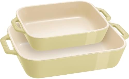 Amazon.com: STAUB Stoneware Gratins Ceramic 2-pc Rectangular Baking ...