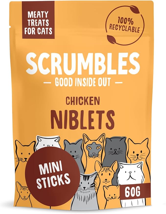 Scrumbles Meaty Treats for Cats Chicken Niblets : Amazon.co.uk: Pet ...