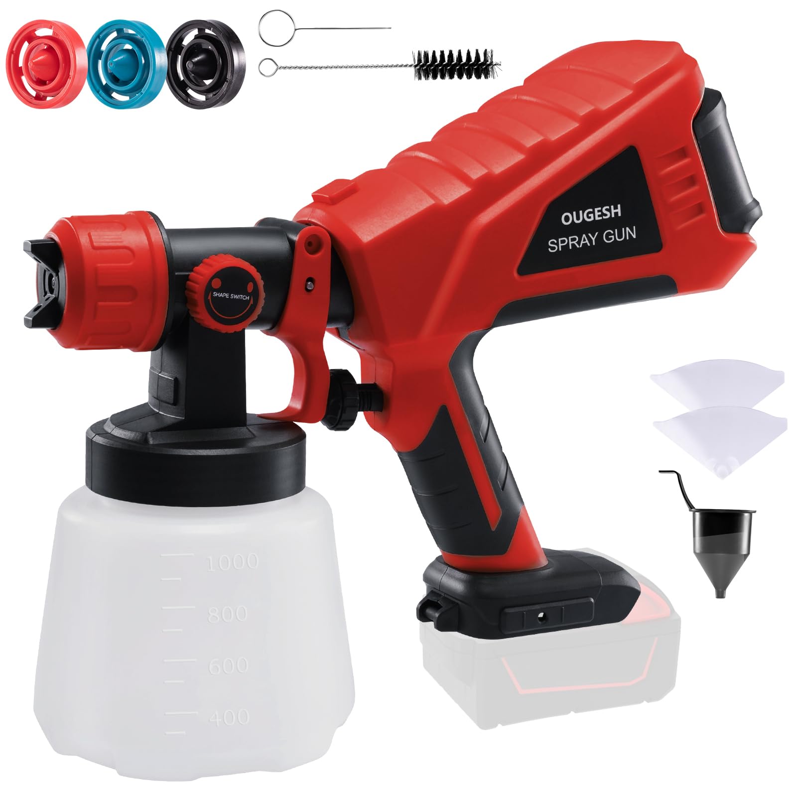 Amazon.com : OUGESH Cordless Paint Sprayer for Milwaukee 18V Battery ...