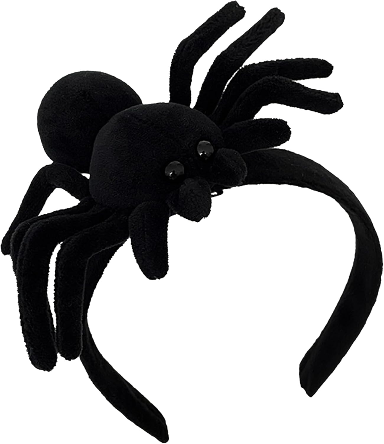 Amazon.com: JazSwirl Halloween Spider Headband, Plush Creepy Black ...