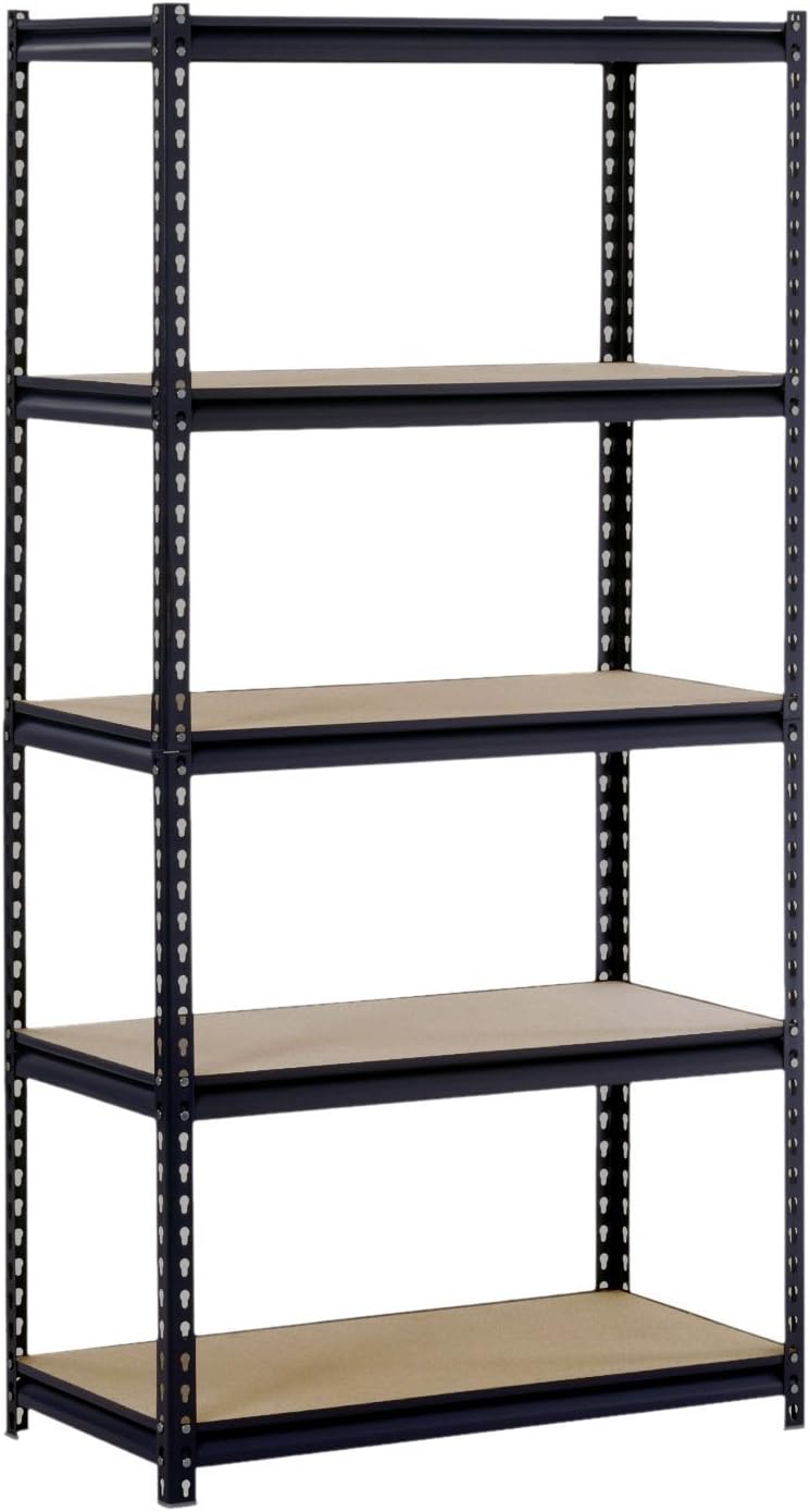 Amazon.com: EDSAL Sandusky UR185P-BLK Black Steel Heavy Duty 5-Shelf ...