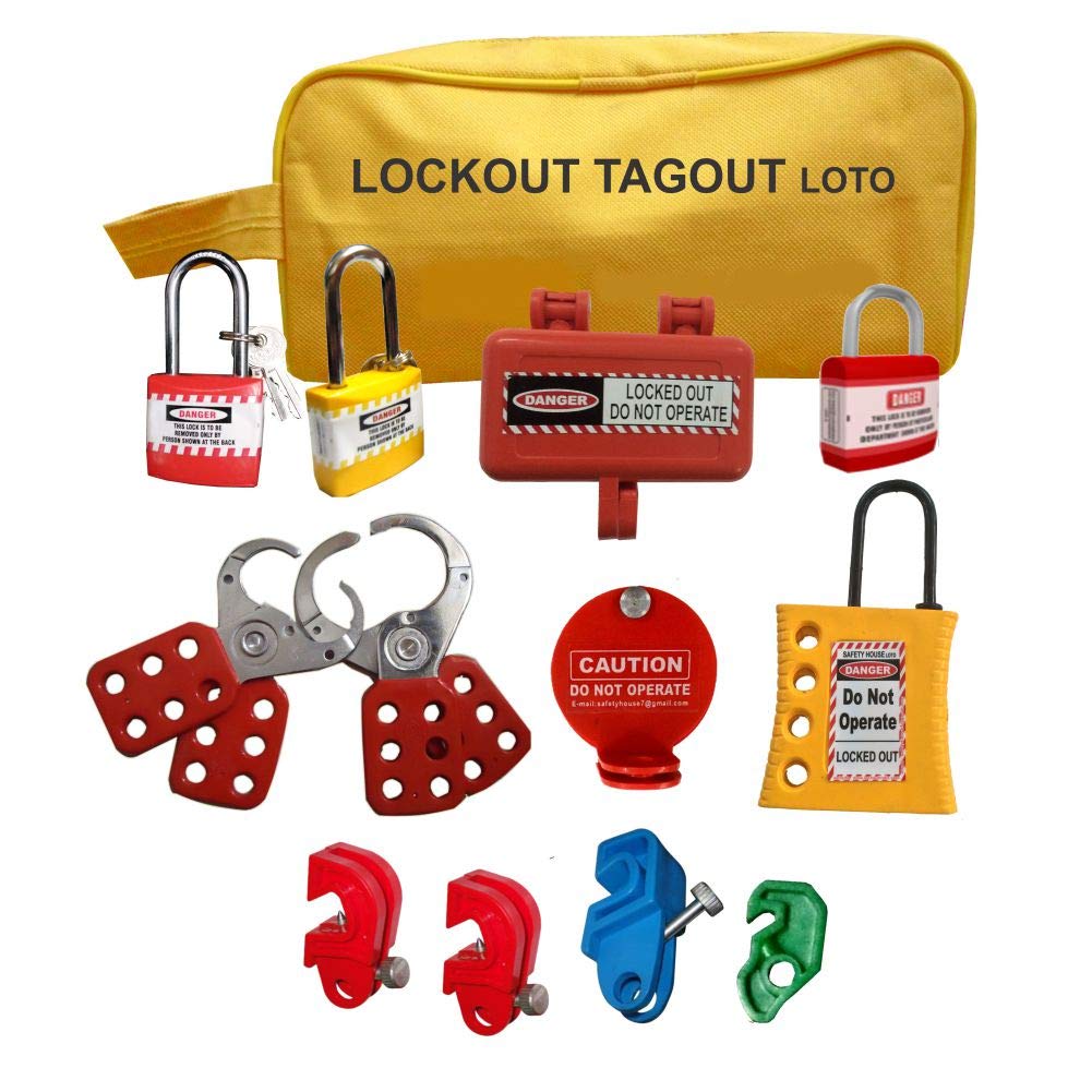 safety house loto Lockout Tagout Pouch Loto Kit (Yellow) : Amazon.in ...