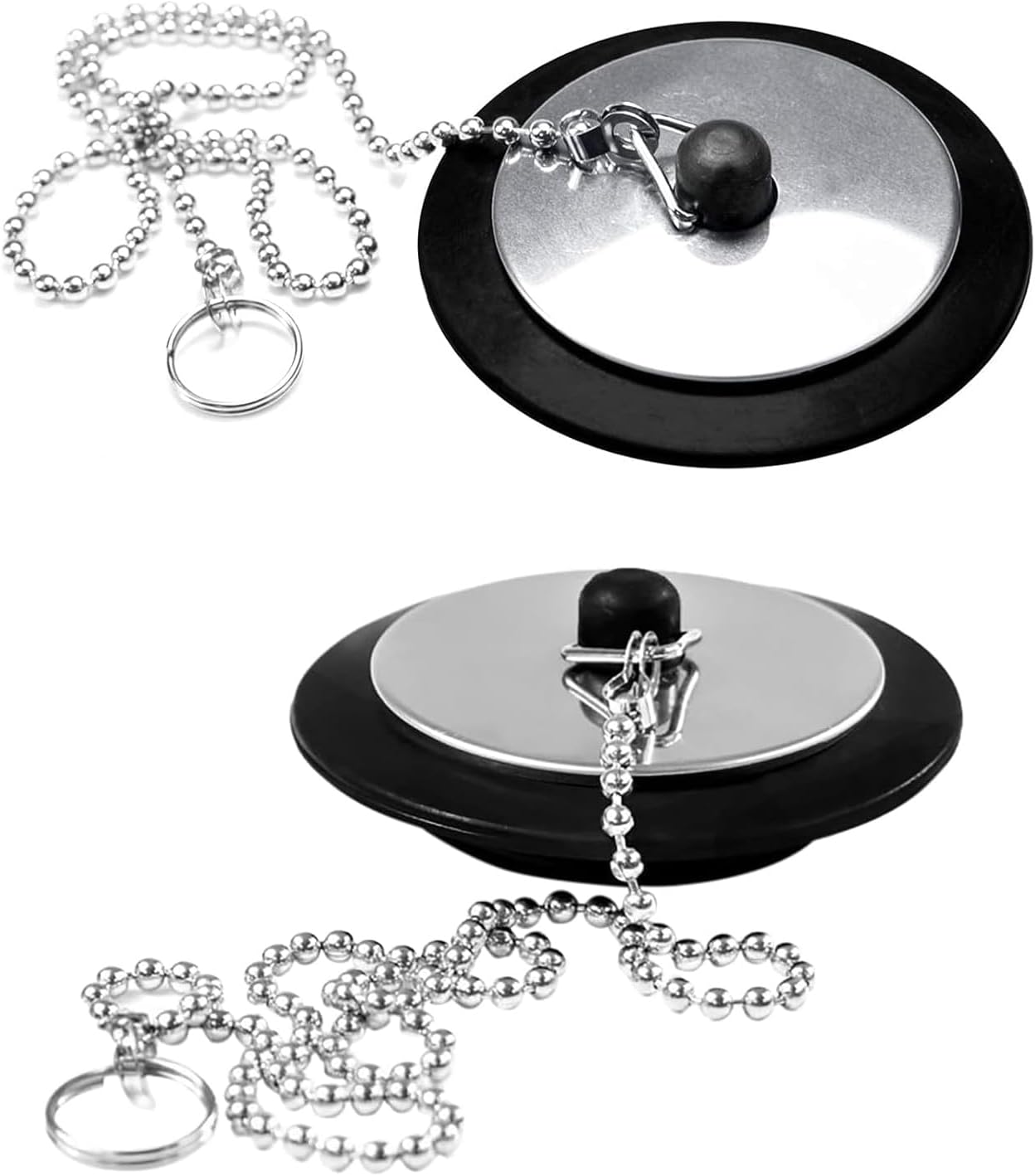 Universal Bath Plug, 2 Pcs Bathroom Sink Plug Replacement, Drain ...