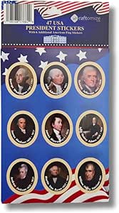 Amazon.com: U.S.A Presidents Portrait Stickers, Set of 47 U.S.A ...