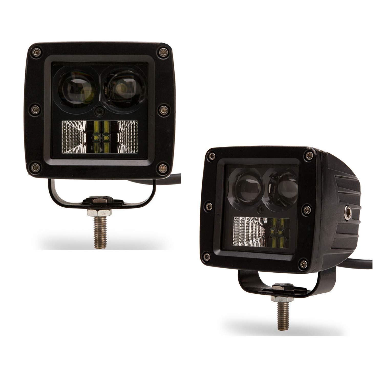 Buy SAMOFFROAD 2PCS 20W 3Inch LED Cubes Upgraded Spot Flood Combo Beam ...