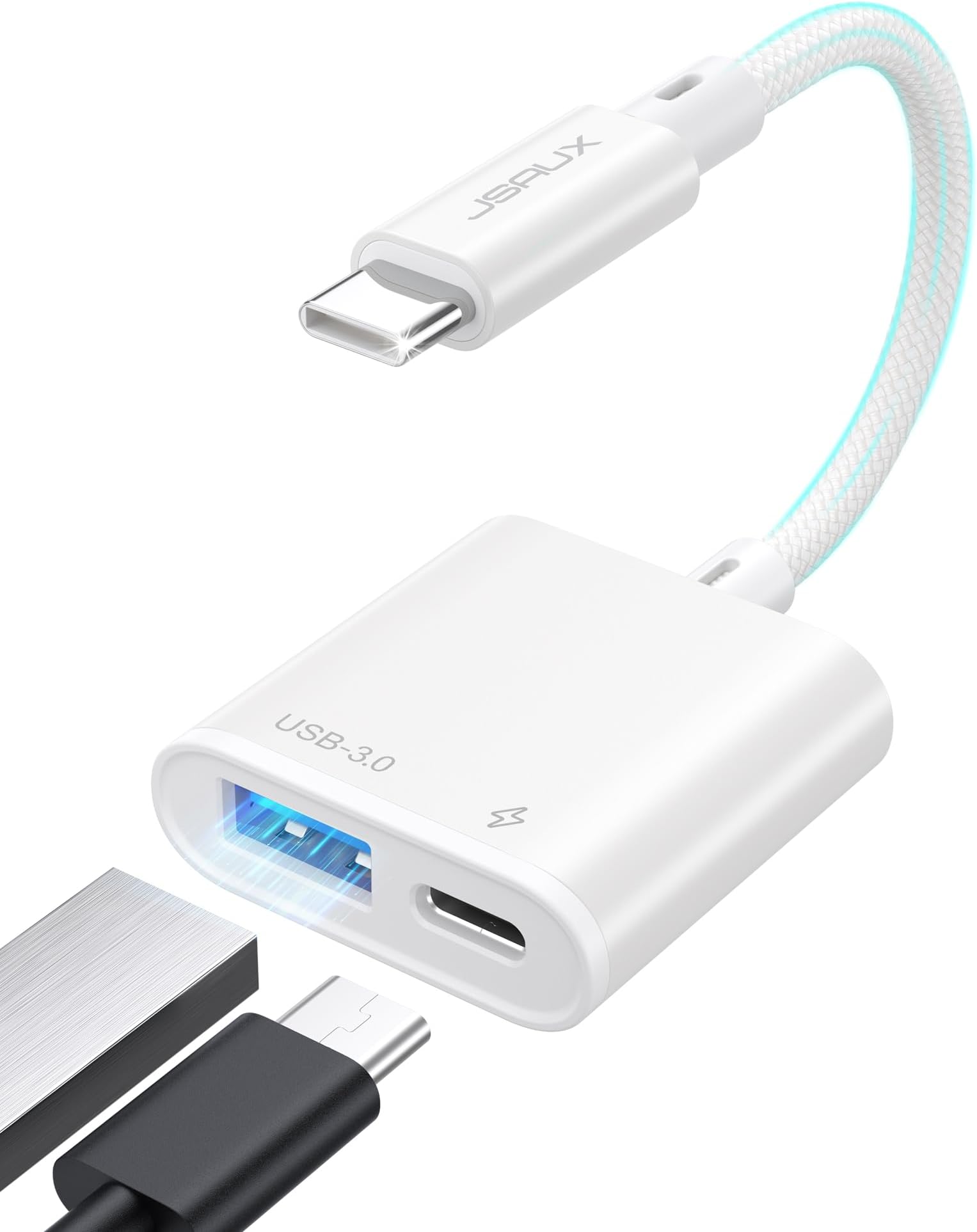 Amazon.com: JSAUX USB C to USB OTG and Charger Adapter, 2-in-1 USB C ...