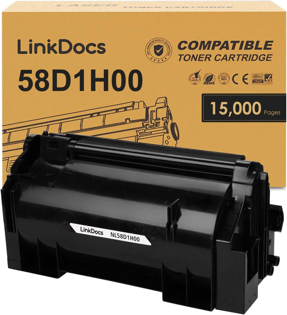 Amazon.com: LinkDocs 58D1H00 High Yield Toner Cartridge Replacement for ...