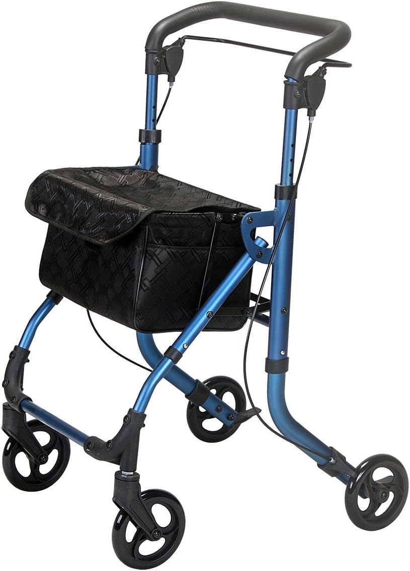 The Drift Folding indoor rollator walking frame trolley with tray and ...