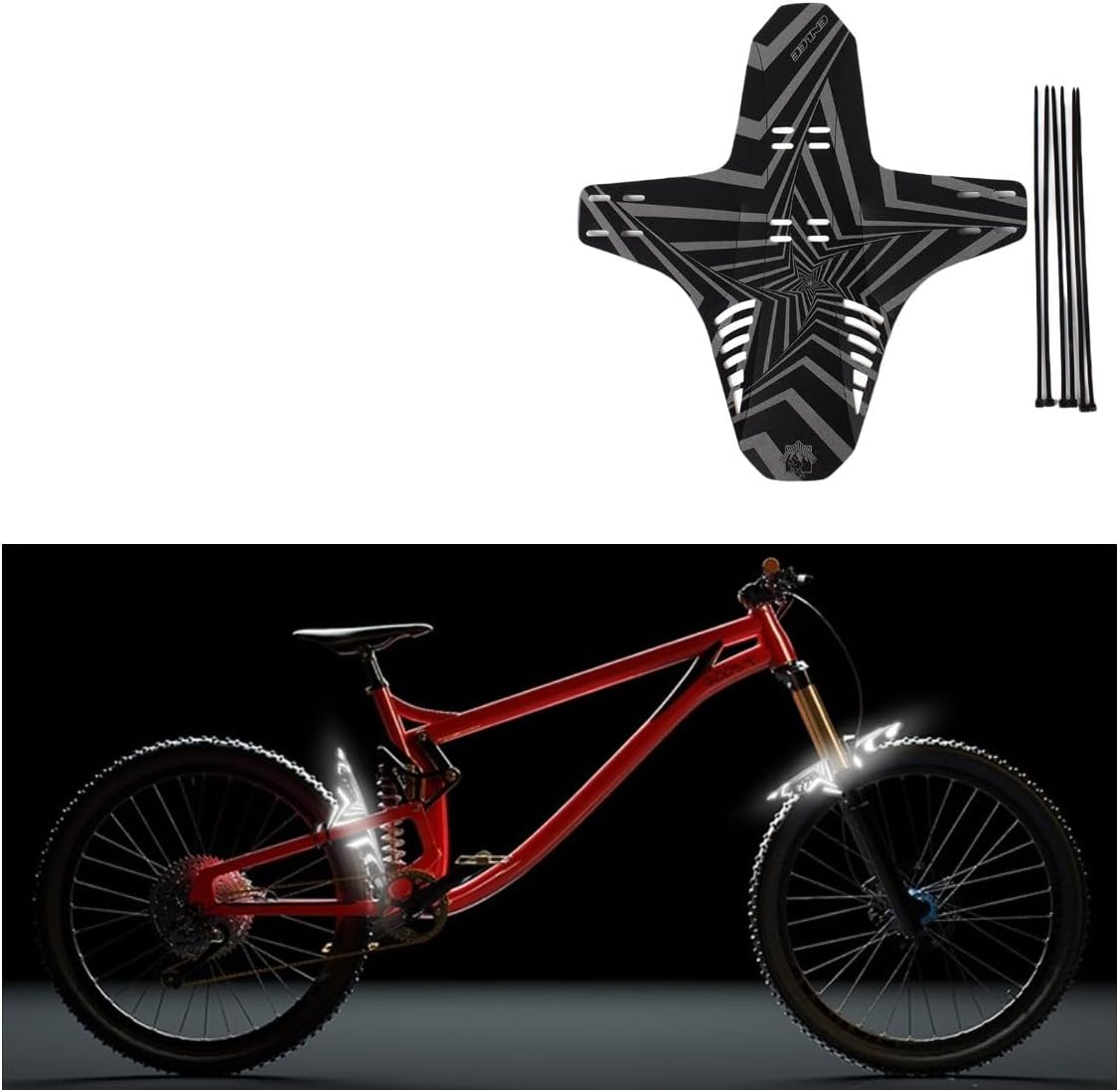 Amazon.com : ENLEE 1PC Bike Fenders Front and Rear Tire Wheel Universal ...