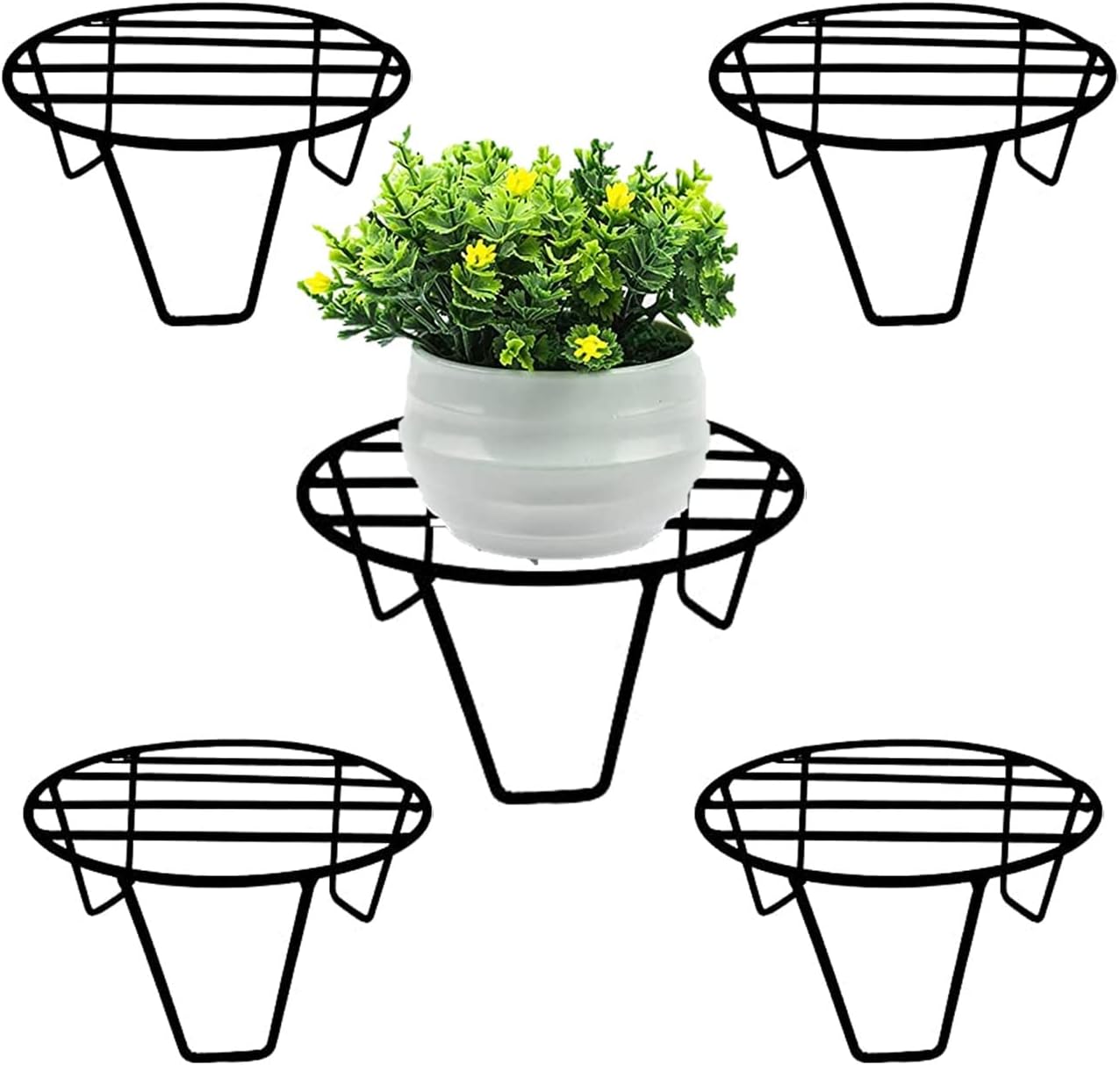 ecofynd Jasper Metal Planter Stand for Living Room, Plant Stand for ...