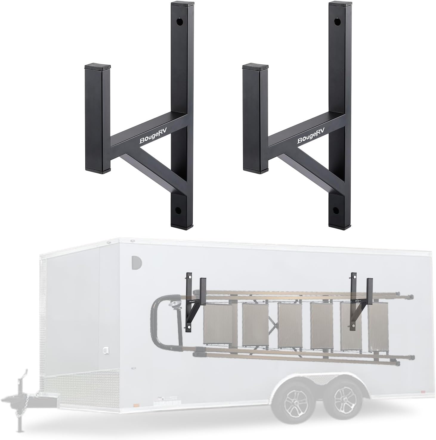 Amazon.com: Pack'em Enclosed Trailer Exterior Side Wall Ladder Rack ...