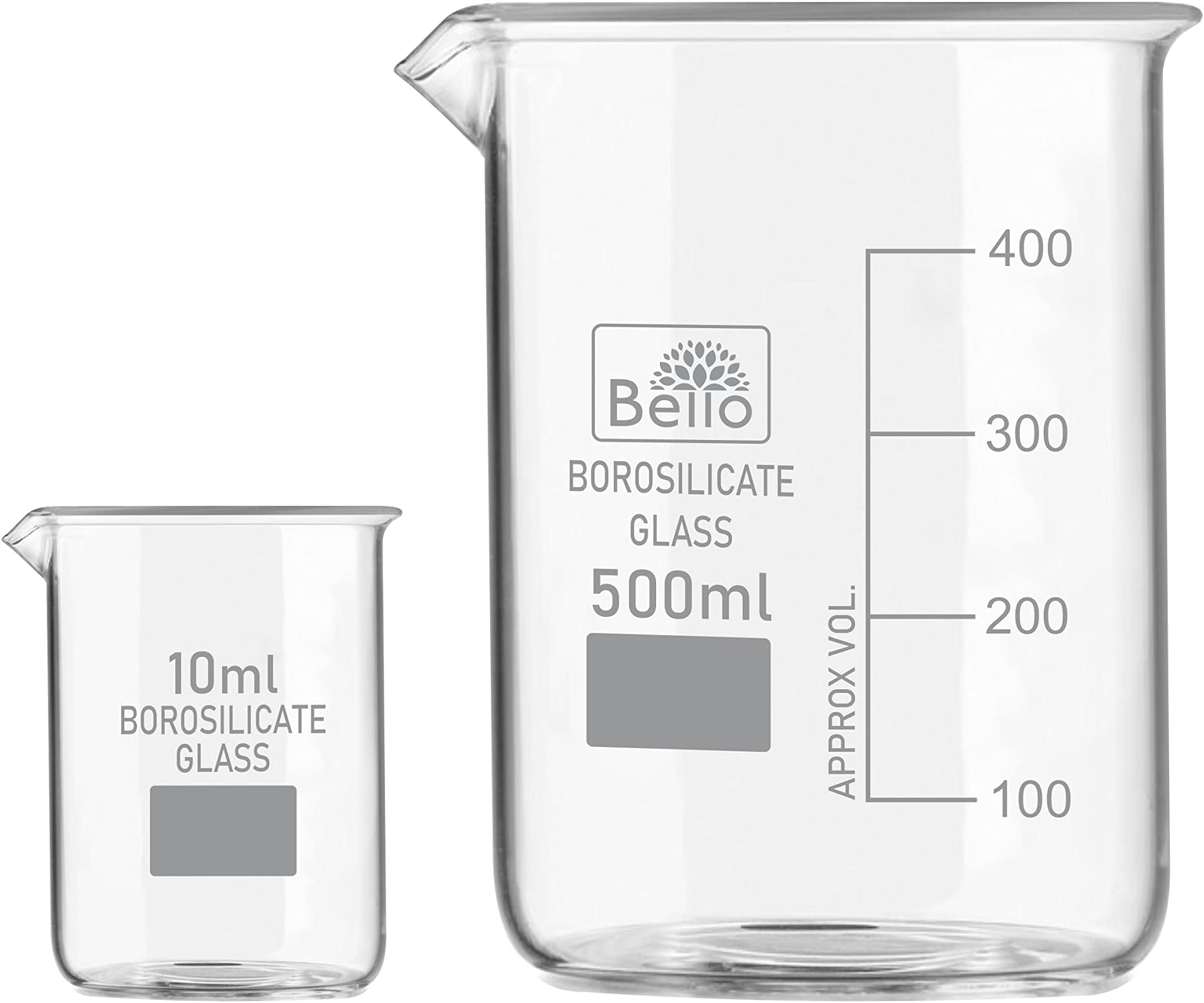 RAWAL'S Borosilicate Glass Beaker, with spout and graduation marks, 1000 ml (1 liter) : Amazon ...