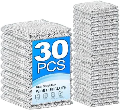Amazon.com: LCOCWMY 30 PCS Multipurpose Non Scratch Wire Dishcloth ...