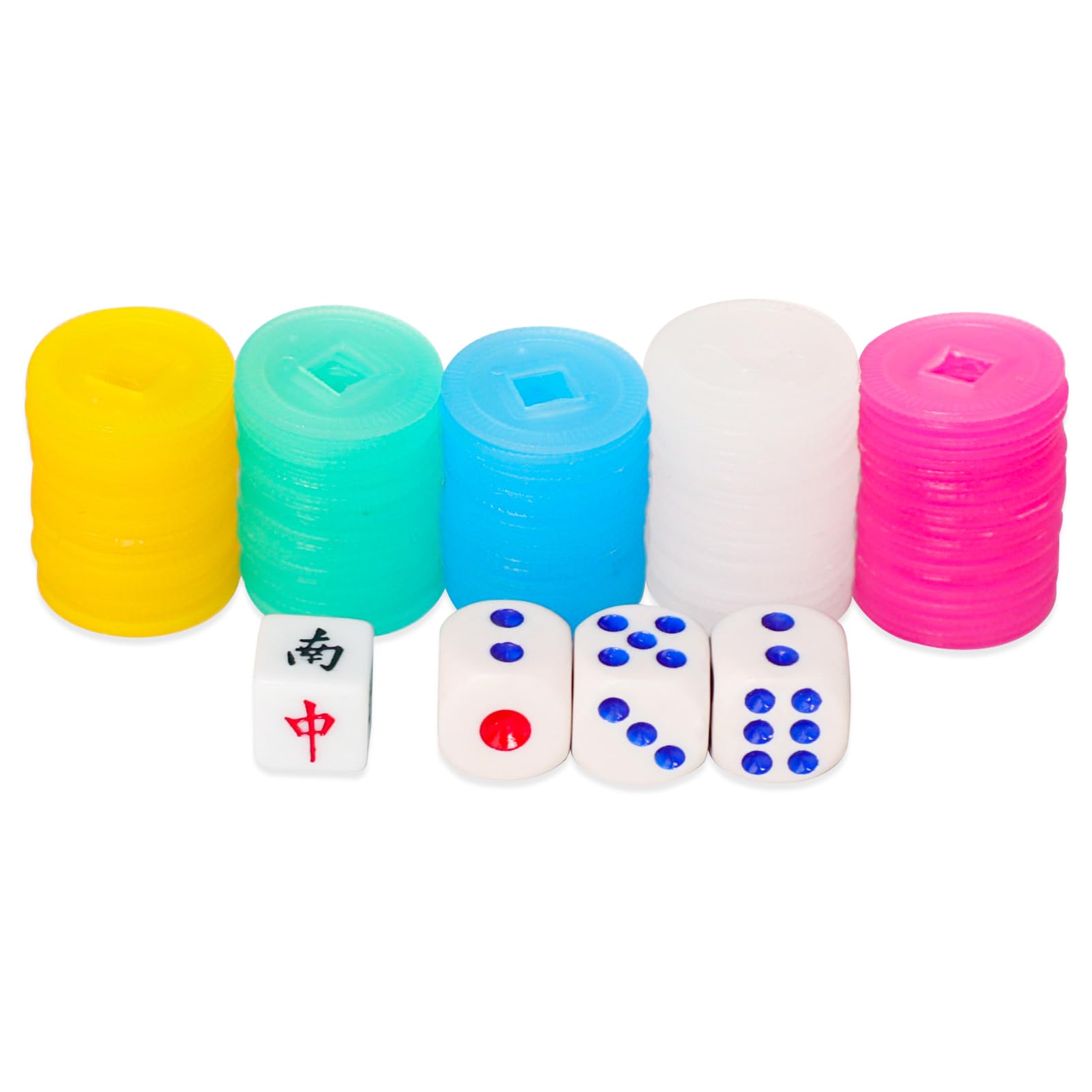 Amazon.com: GUSTARIA Plastic Colored Mahjong Scoring Coins, 100pcs ...