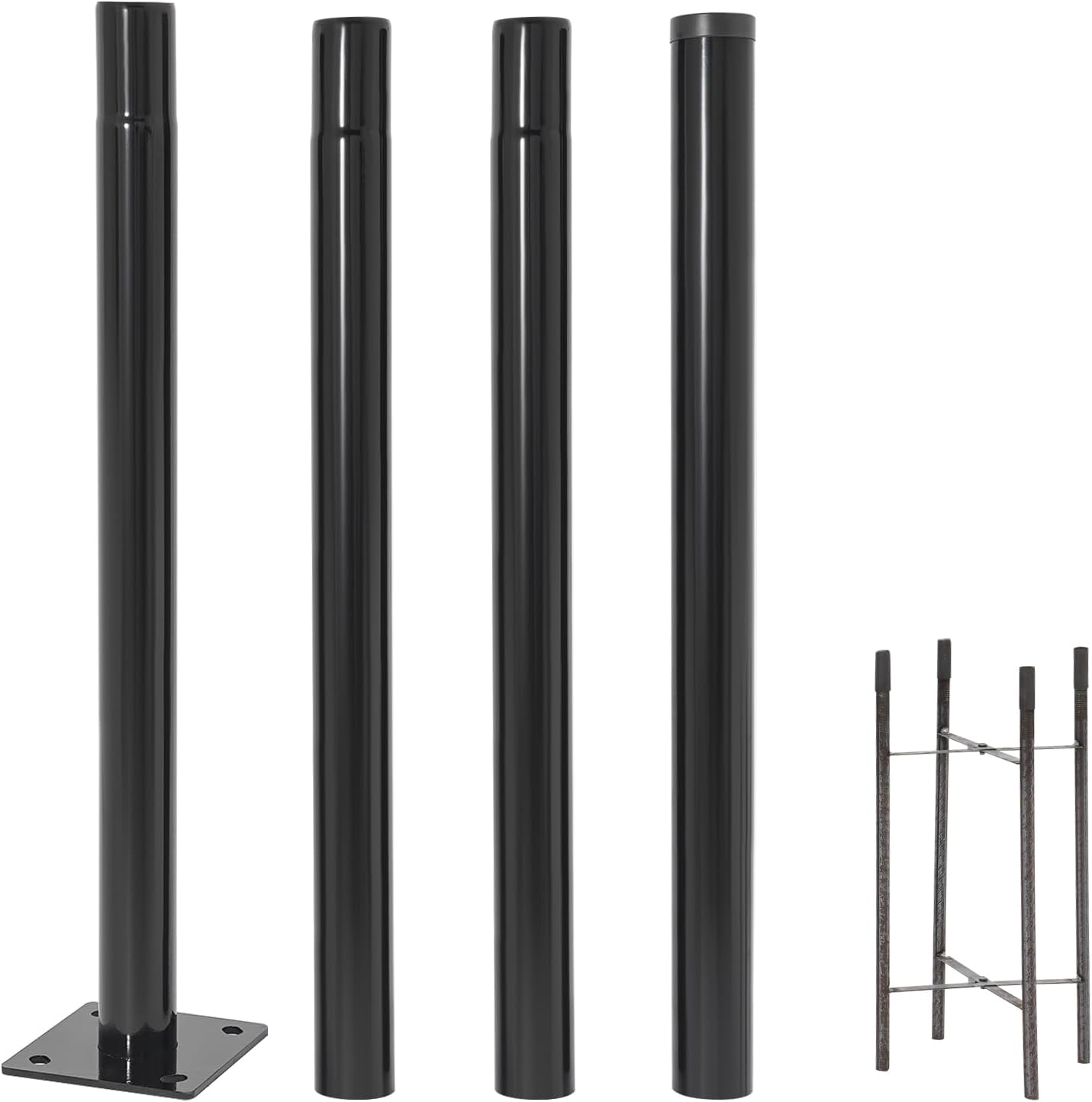 13Ft Tall Street Light Pole, Outdoor Metal Split Street Lamp Equal Pole ...