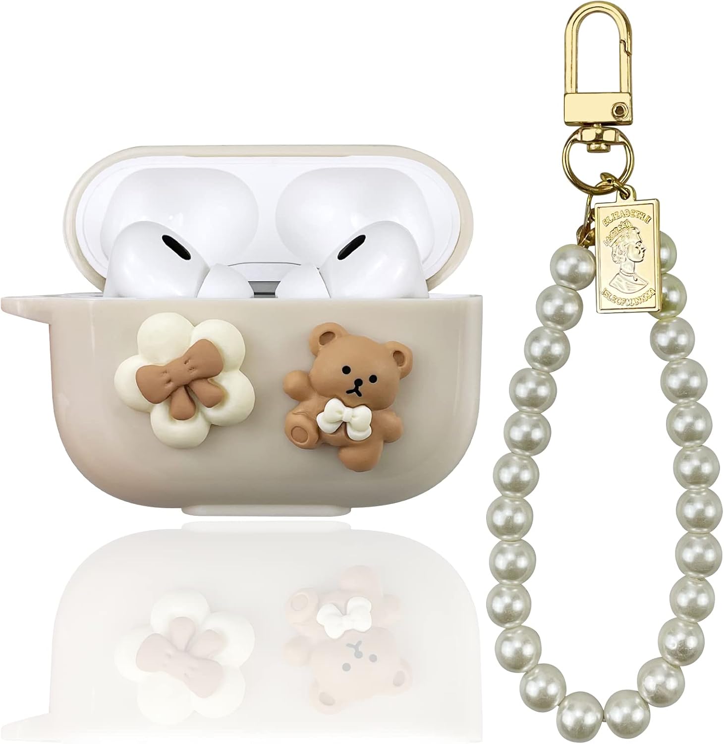 Amazon.com: AIIEKZ Cute Kawaii AirPods Pro 2 Case Cover, Lovely Flower ...