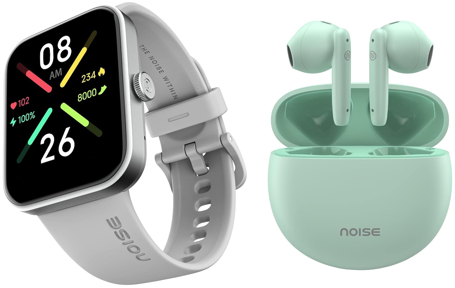 Noise Pulse Go Buzz Smart Watch with Advanced Bluetooth Calling,Mist ...