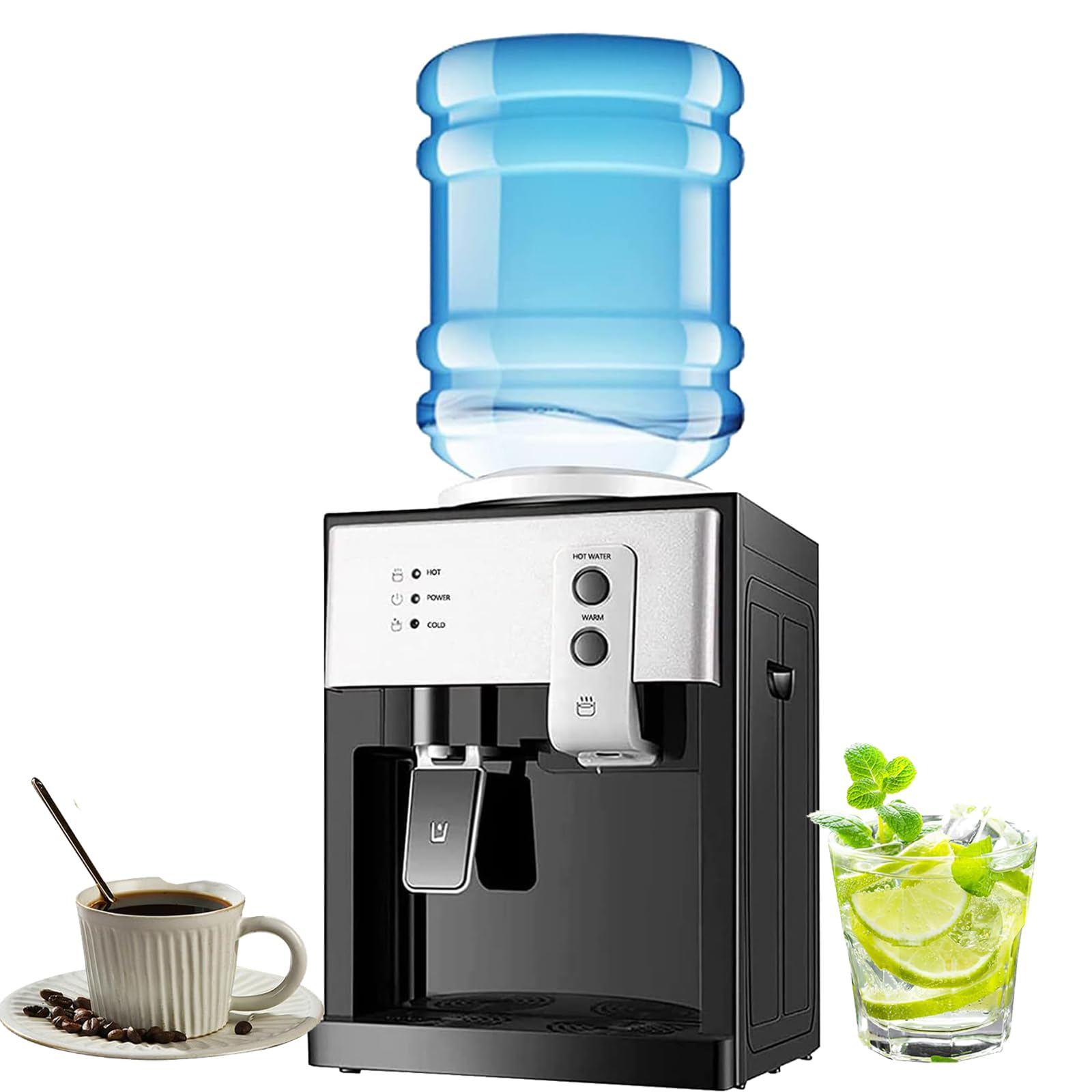 Countertop Hot and Cold Water Dispenser(top Loading), 3 in 1 (Hot/Ice ...