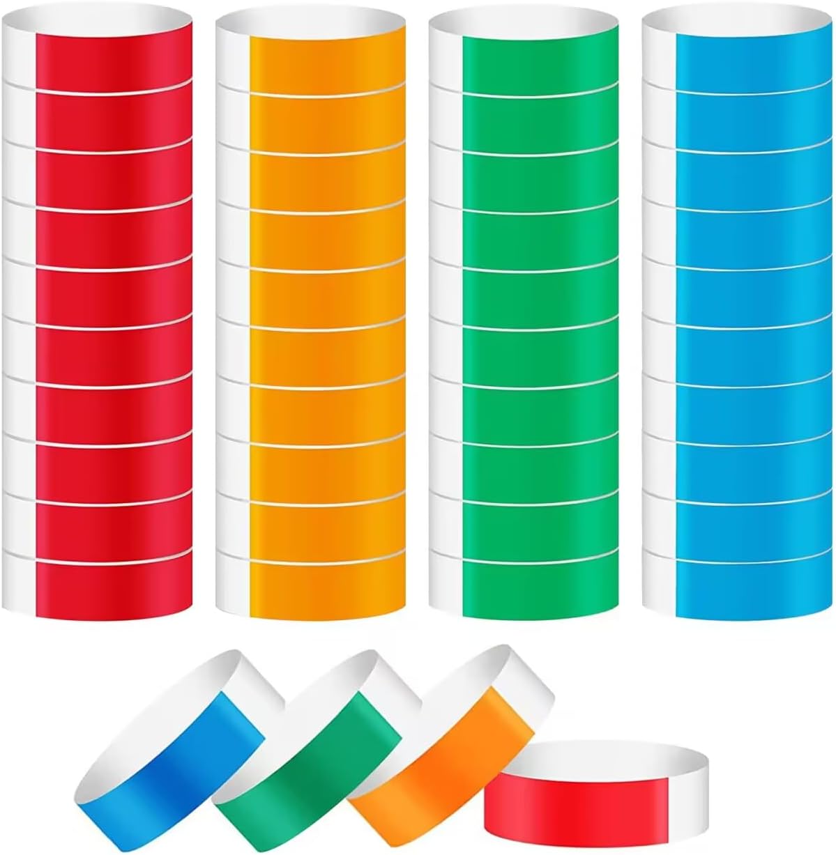 Paper Wristbands for Events, 200 Pcs Neon Festival Wristband Party ...