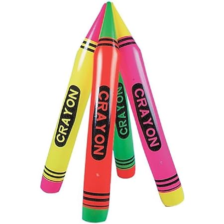 Amazon.com: Rhode Island Novelty 44 Inch Crayon Inflatables Assorted ...