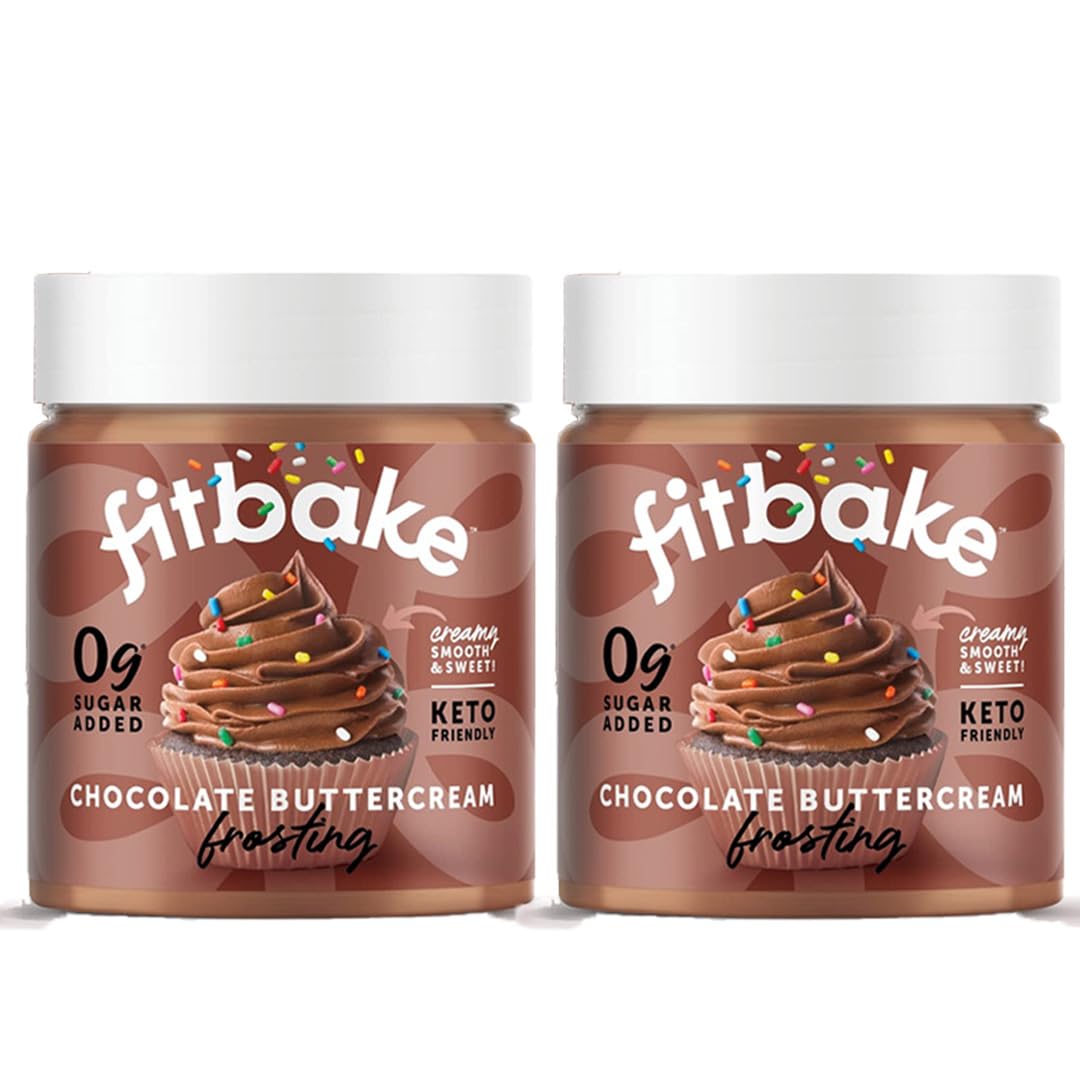 Amazon.com: FitBake Chocolate Buttercream Frosting 2 Pack | Keto ...