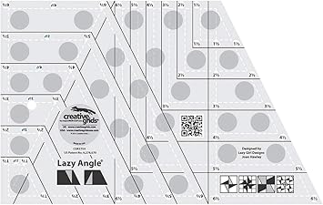 Amazon.com: Creative Grids Lazy Angle Quilting Ruler Template CGR3754