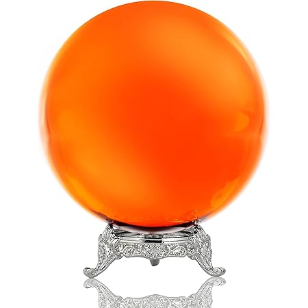 Amazon.com: Amlong Crystal Amber Crystal Ball 60mm (2.3 inch) Including ...