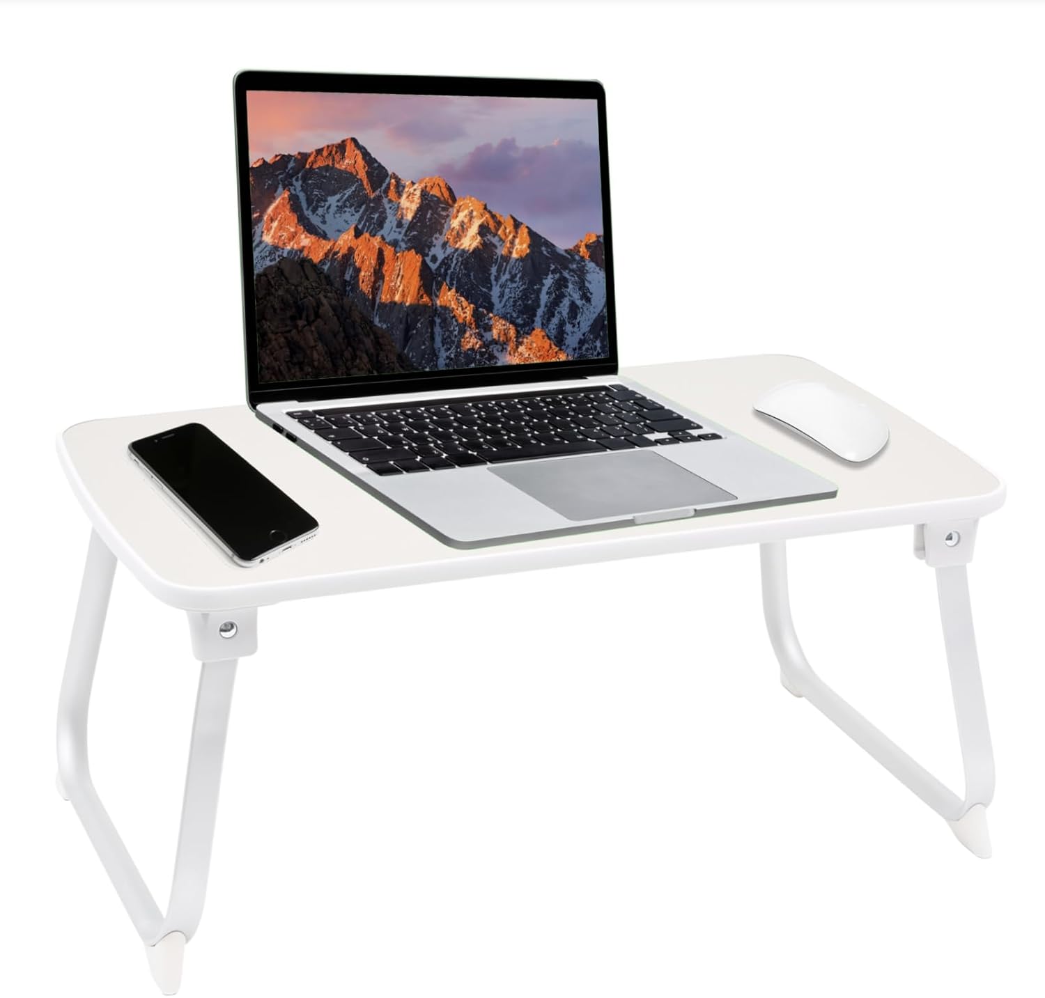 Amazon.com: AXTON Foldable Leather Laptop Table Desk for Bed ...