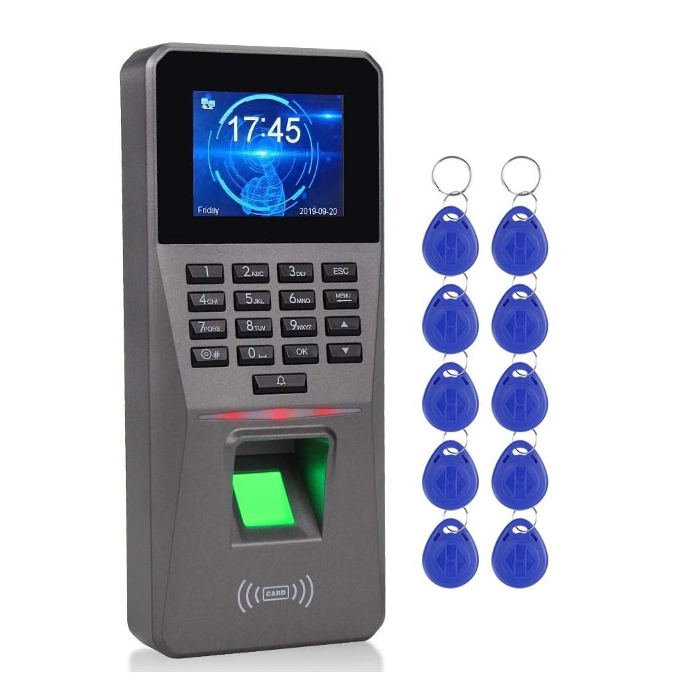 Buy Fingerprint Time Attendance Machine TCP/IP Staff Check-in Time ...
