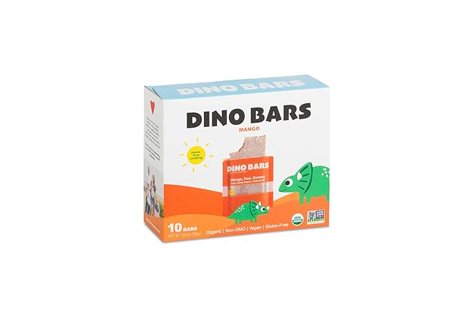 Amazon.com: Dino Bars | Organic Fruit Bar for Kids | Organic Toddler Bars and Dinosaur Snacks ...