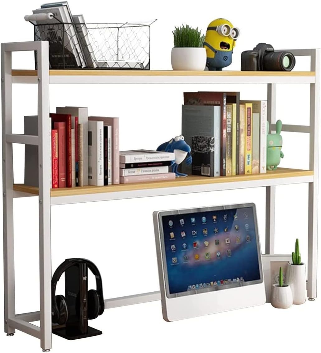 Amazon.com: Desktop Bookcase for Computer Desktop, 1/2/3-Tier ...