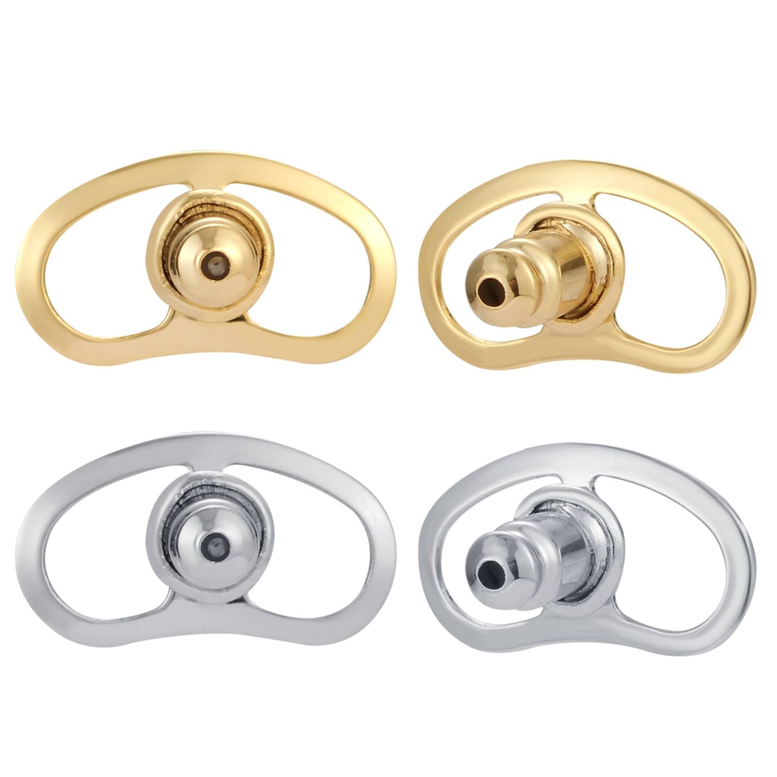 Amazon.com: AKRUWELY Earring Backs for Droopy Ears, Locking Bullet ...