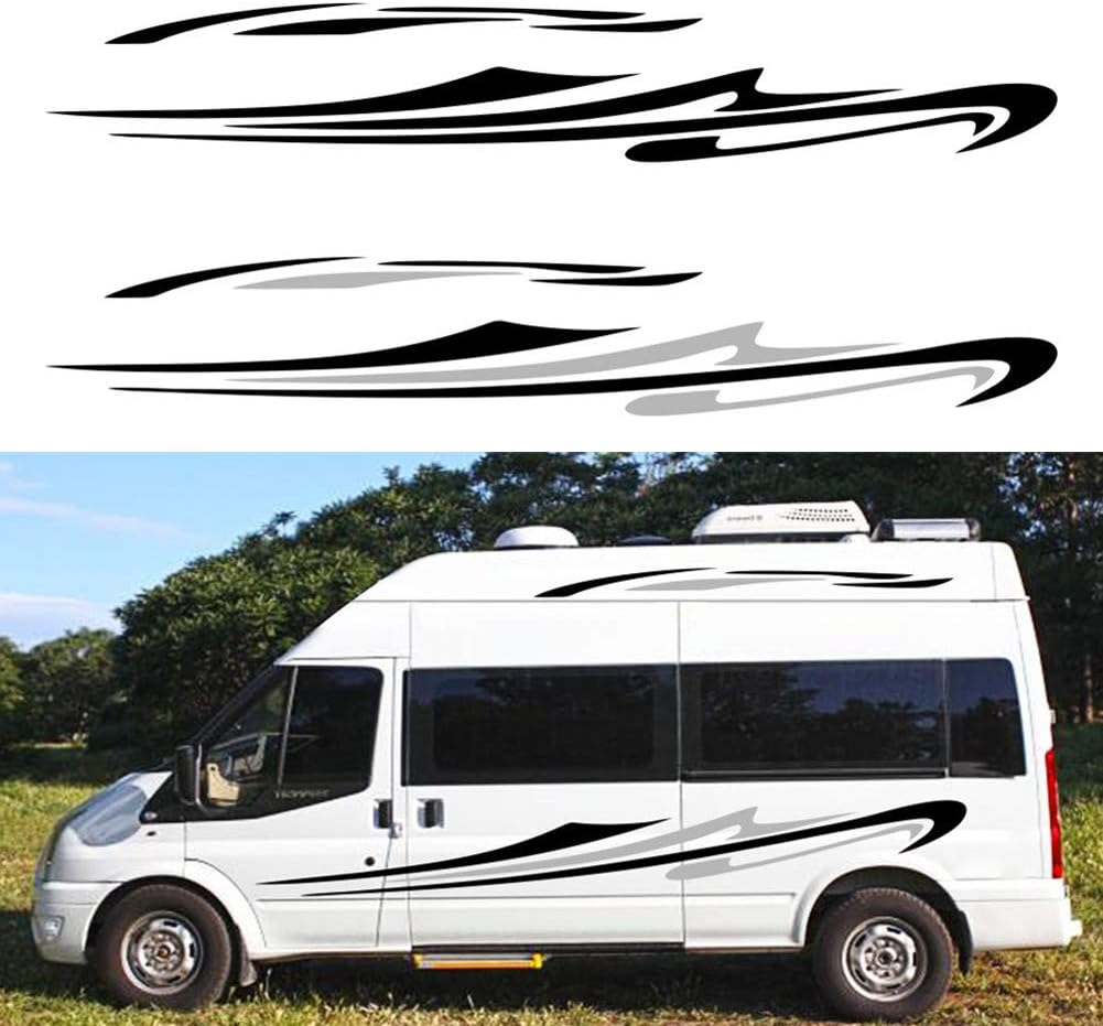 2 Pieces Sports Motorhome Stripes Decorative Camper Vans Caravan Decals ...
